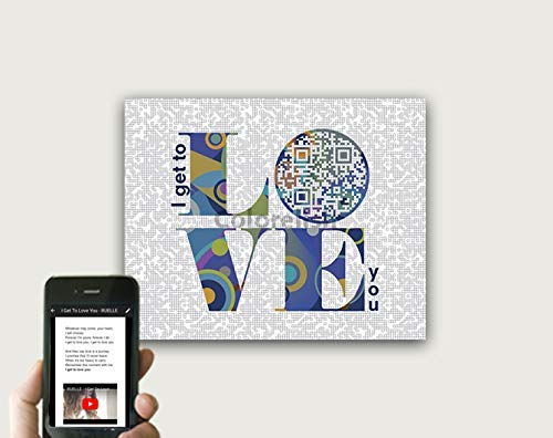 I Get To Love You RUELLE First Dance Song QR Lyric Art, First paper Anniversary Gift for Him or Her, Geek 2nd Cotton Anniversary Gift Idea for Husband Wife, Christmas Gift for Music Lover, Print Only