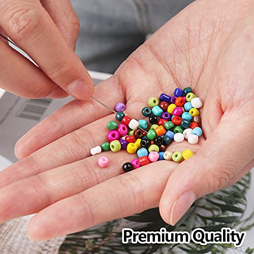 Glass Seed Beads 150Gram 2mm 12/0, 10000pcs Antique Silver Loose Pony Beads Mini Opaque Spacer Beads for Ring Bracelet Earring Necklace Jewelry Making DIY Art Crafts
