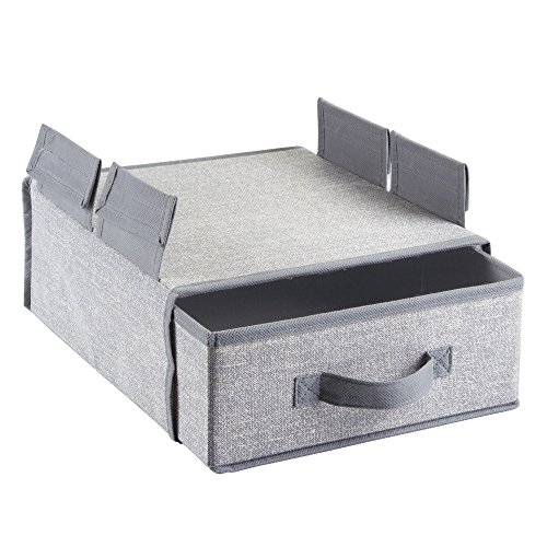 InterDesign Aldo Fabric Hanging Closet Storage Organizer, 1 Drawer