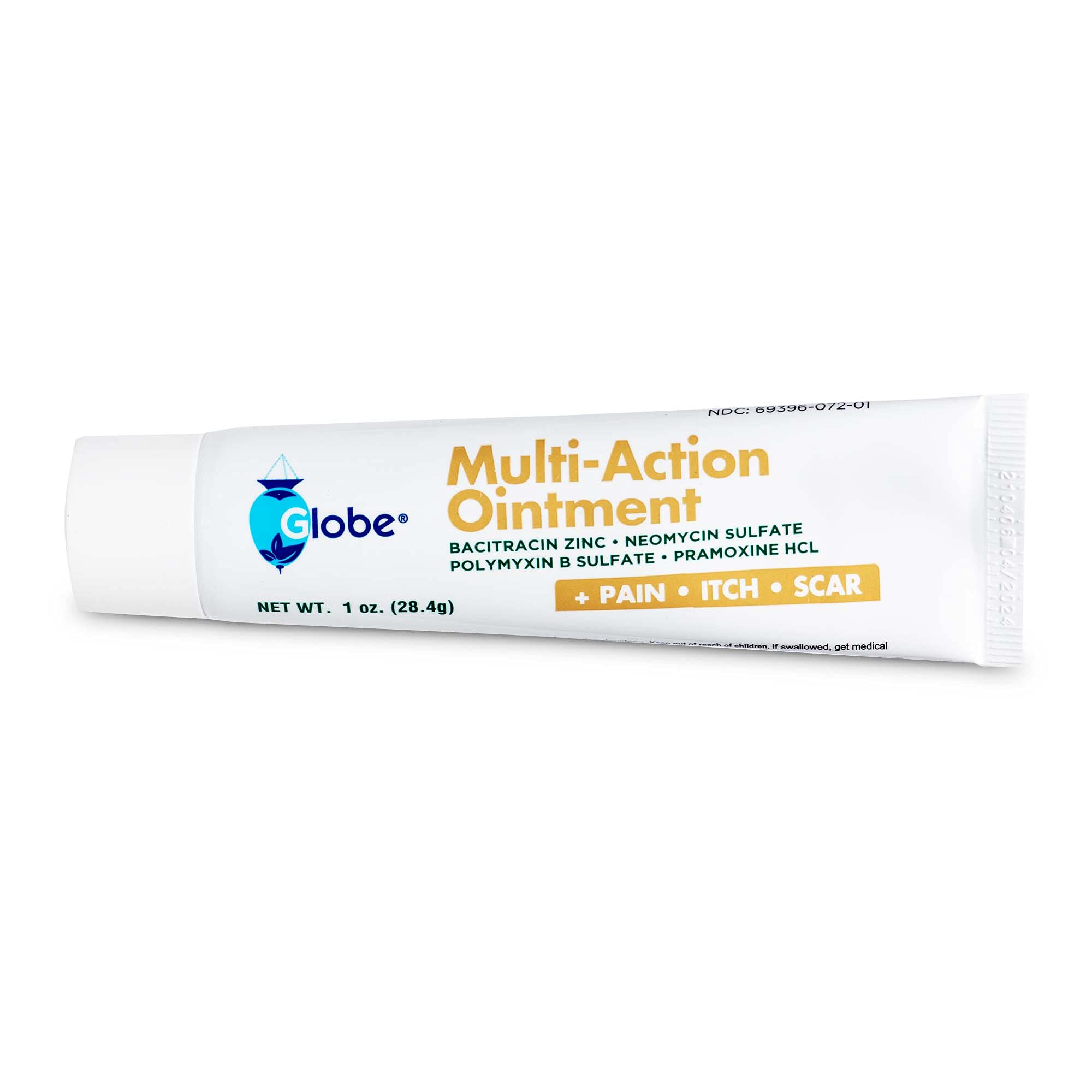 Globe Pain, Itch & Scar First Aid Antibiotic Ointment, (1 oz) Triple Antibiotic Anti-Itch, Scar Minimizer, for Minor Cuts, Scrapes, and Burns.