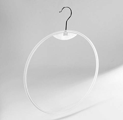 WellieSTR 30PCS Thong Underwear Display Ring Hanger 12", Plastic Round Circle Loop Hook Bikini Swimwear Lingerie Brief Display Hoop Rack Holder
