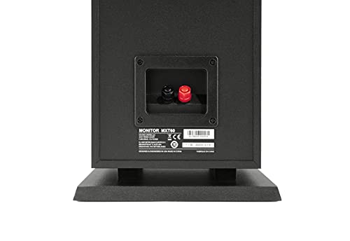 Polk Monitor XT60 Tower Speaker - Hi-Res Audio Certified, Dolby Atmos, DTS:X & Auro 3D Compatible, 1" Tweeter, 6.5" Dynamically Balanced Woofer, (2) 6.5" Passive Radiators (Single, Midnight Black)