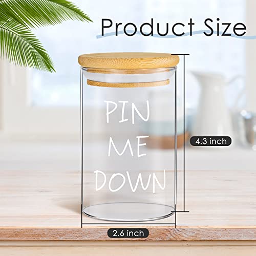 6 Pieces Glass Jars for Bathroom Decor Apothecary Jars with Lids Glass Qtip Holder Bathroom Set Farmhouse Bathroom Storage Containers Cotton Ball Holder Glass Bathroom Jars Vanity Makeup Organizer