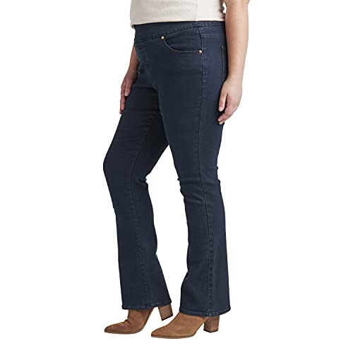 JAG Jeans Women's Plus Size Paley Mid Rise Bootcut Pull-on Jeans, After Midnight EDB422, 20 Plus