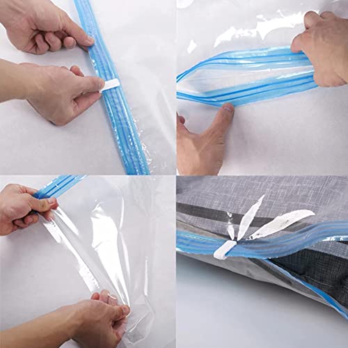 Lucky Monet 10 Pack Vacuum Storage Bags 32" x 40", Space Saver Compression Bags Vacuum Seal Bags for Clothing Comforters Blankets Travel