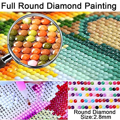 5D Diamond Art Painting Kits White Angel Wing DIY Paint with Full Drill Round Diamond Art by Number Kits Crystal Cross Stitch for Adults Decompression and Wall Decoration 30x40cm