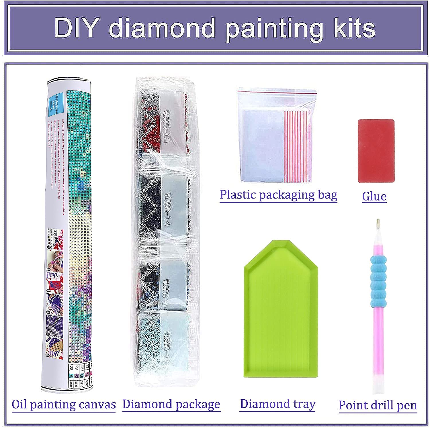 5D Diamond Art Painting Kits White Angel Wing DIY Paint with Full Drill Round Diamond Art by Number Kits Crystal Cross Stitch for Adults Decompression and Wall Decoration 30x40cm