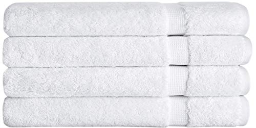 Personalized Monogrammed Towels | 4-Piece Set, 4 Wash Cloths (13"x13") | Premium Quality Decorative Turkish Cotton | Embroidered in The USA - Standalone Letter