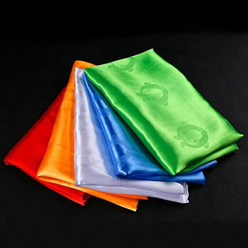 5pcs 235cm 93in Tibetan Traditional Khata Eight Auspicious Good Luck Scarf