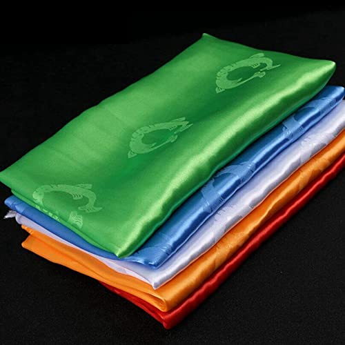 5pcs 235cm 93in Tibetan Traditional Khata Eight Auspicious Good Luck Scarf