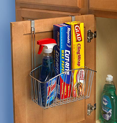 Spectrum Diversified Over-The-Cabinet Contempo Basket, Large, Chrome