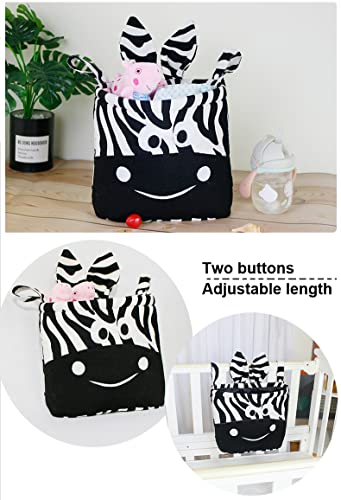 Hiflyer Bedside Caddy Bedside Organizer, Bed Caddy Hanging Diaper Caddy Organizer, Walker Bag Bed Pockets Bedside Storage Girls Bedroom Decor, Loft Bed Accessories Bunk Bed Accessories (Black)