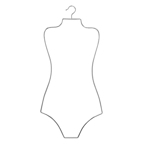 Generic Wire Body Shape Display Hanger, Dress Wardrobe Organizer Bathing Suit Coat Metal Rack for Kids Unisex Store Accessories Bedroom , Argent