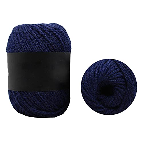 Yarn Knitting Crocheting 100G/Ball Milk Sweet Soft Cotton Baby Knitting Wool Yarn Thick Yarn Fiber Velvet Yarn Hand Knitting Wool Crochet Yarn for DIY Sweater-16 Dark Blue_4Pcs