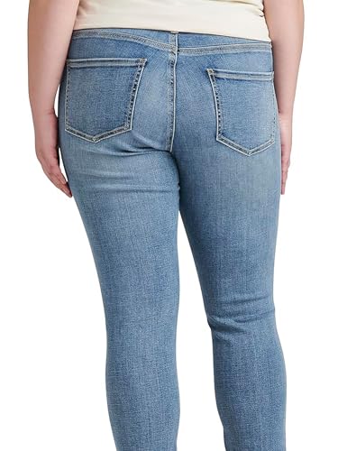 JAG Jeans Women's Plus Size Carter Mid Rise Girlfriend Jeans, New Mid Vintage, 16 Plus