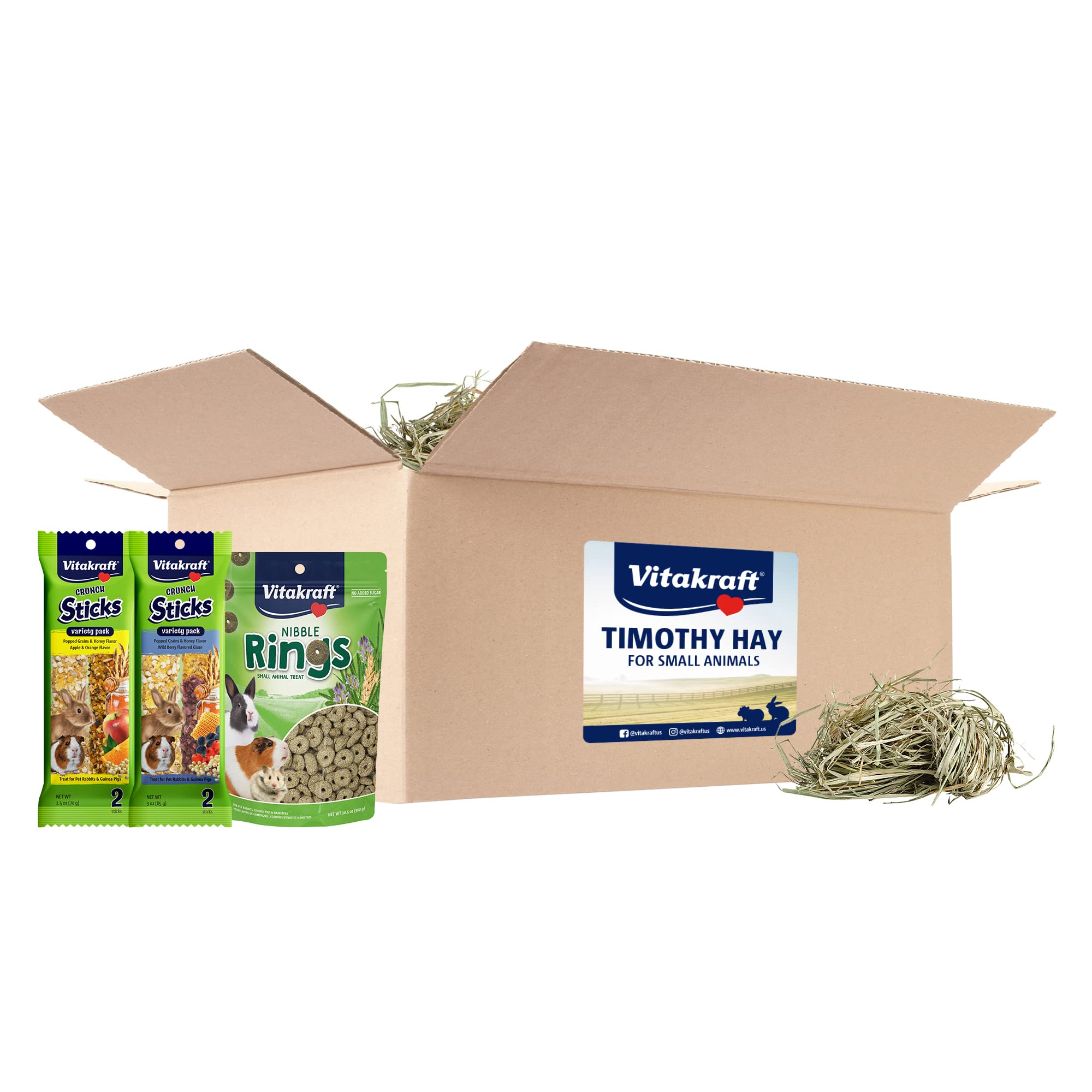 Vitakraft Small Animal Timothy Hay for Guinea Pigs, Rabbits, and Chinchillas - 10 lbs