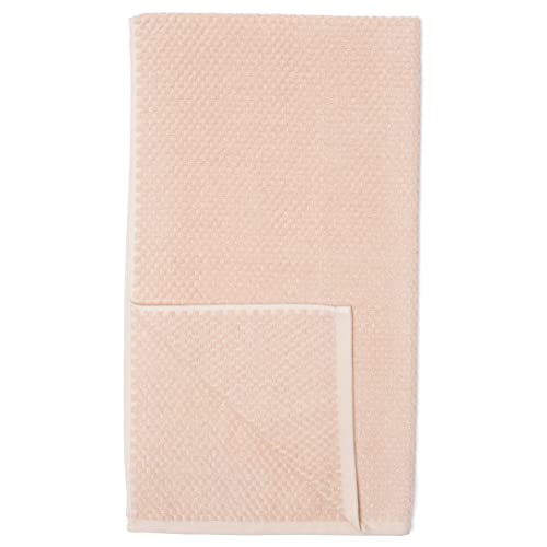 Amazon Basics Odor Resistant Textured Bath Towel Set - 6-Pieces, Blush