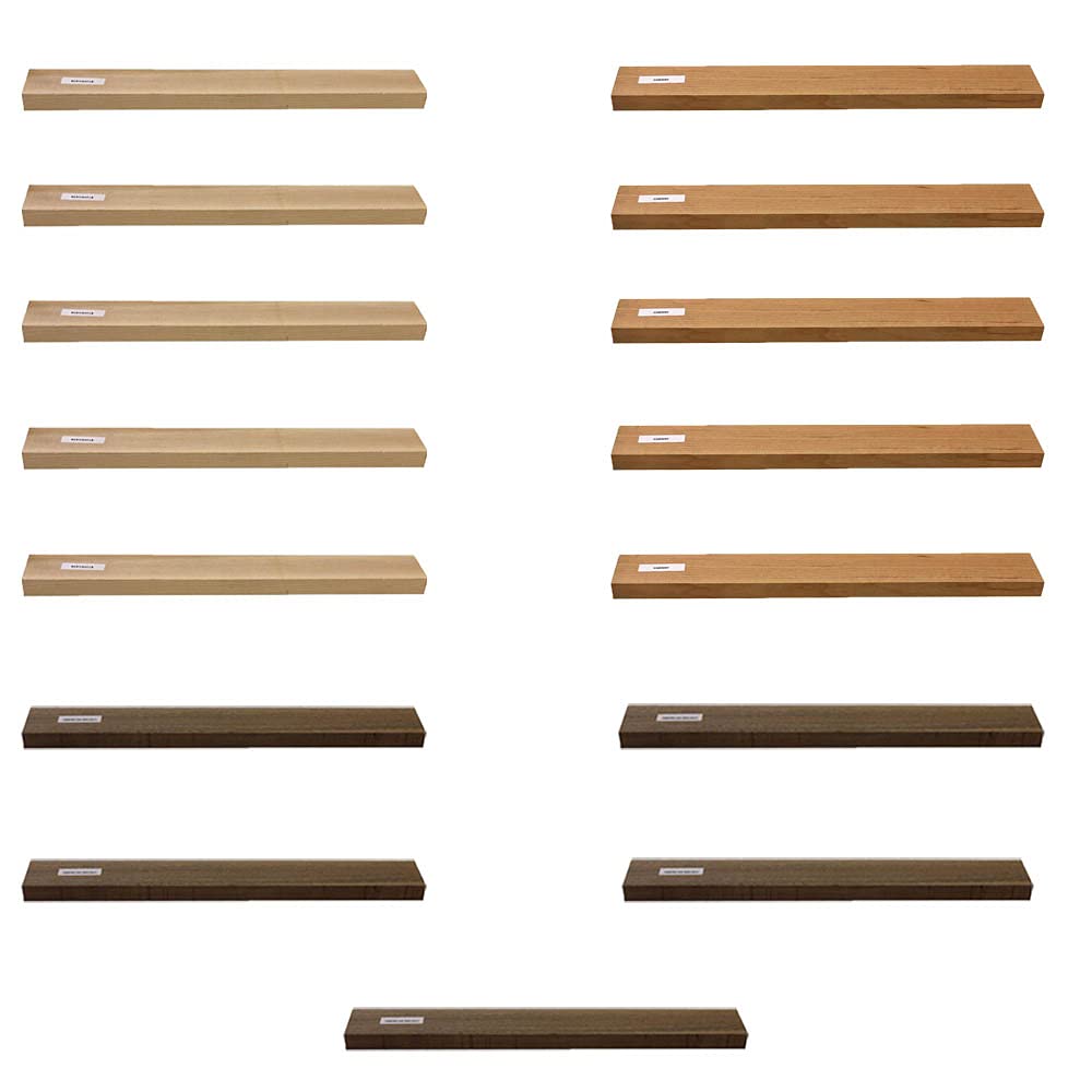 Exotic Wood Zone's 3/4" x 2" x 24" Combination of 5 Walnut, 5 Cherry, and 5 Maple - 15 Boards per Box
