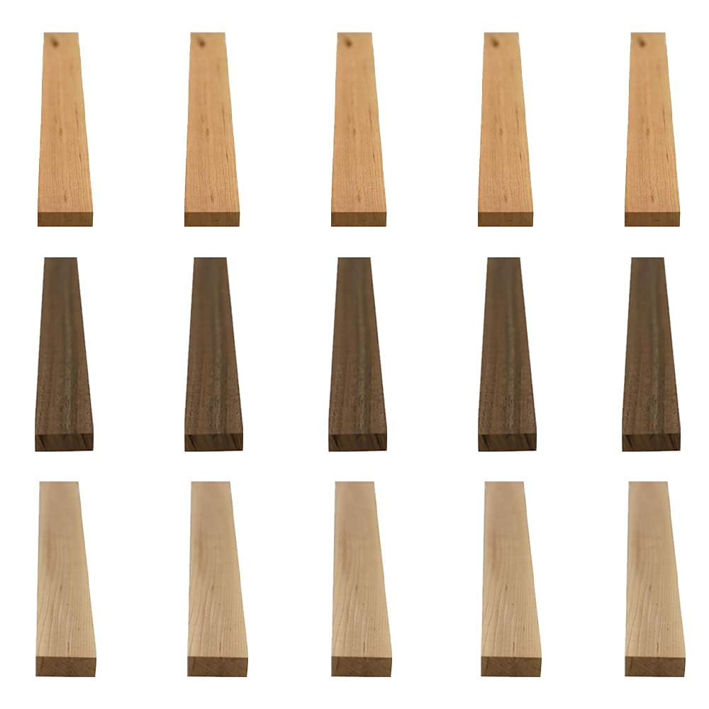 Exotic Wood Zone's 3/4" x 2" x 24" Combination of 5 Walnut, 5 Cherry, and 5 Maple - 15 Boards per Box