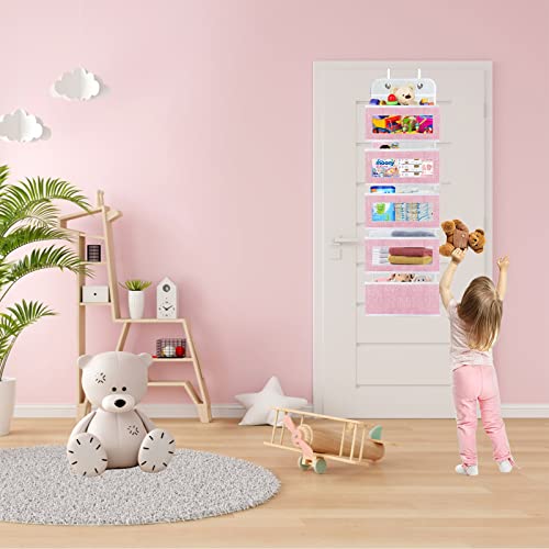 homyfort Over the Door Organizer, Hanging Baby Diaper Organizer for Nursery,Over the Door Hanging Shoe Rack Organizer