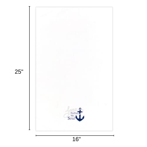 Serafina Home Summer Soft Absorbent Nautical Ocean Guest Hand Towels: Coastal Love Anchors The Soul, 2 Piece (Anchor Love)