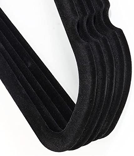 Tosnail 24 Pack Velvet Hangers Skirt Hangers Pants Clothes Hangers with Clips and Swivel Hook - Black