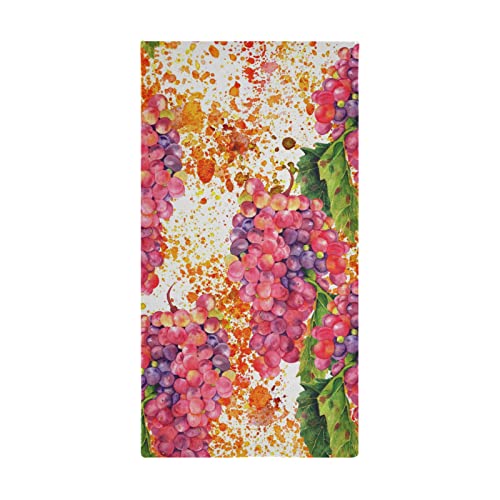 Set of 2 Premium Polyester Cotton Hand Towels Vintage Wine Grape, Highly Absorbent,28.3 x 14.4in(227vb1a)