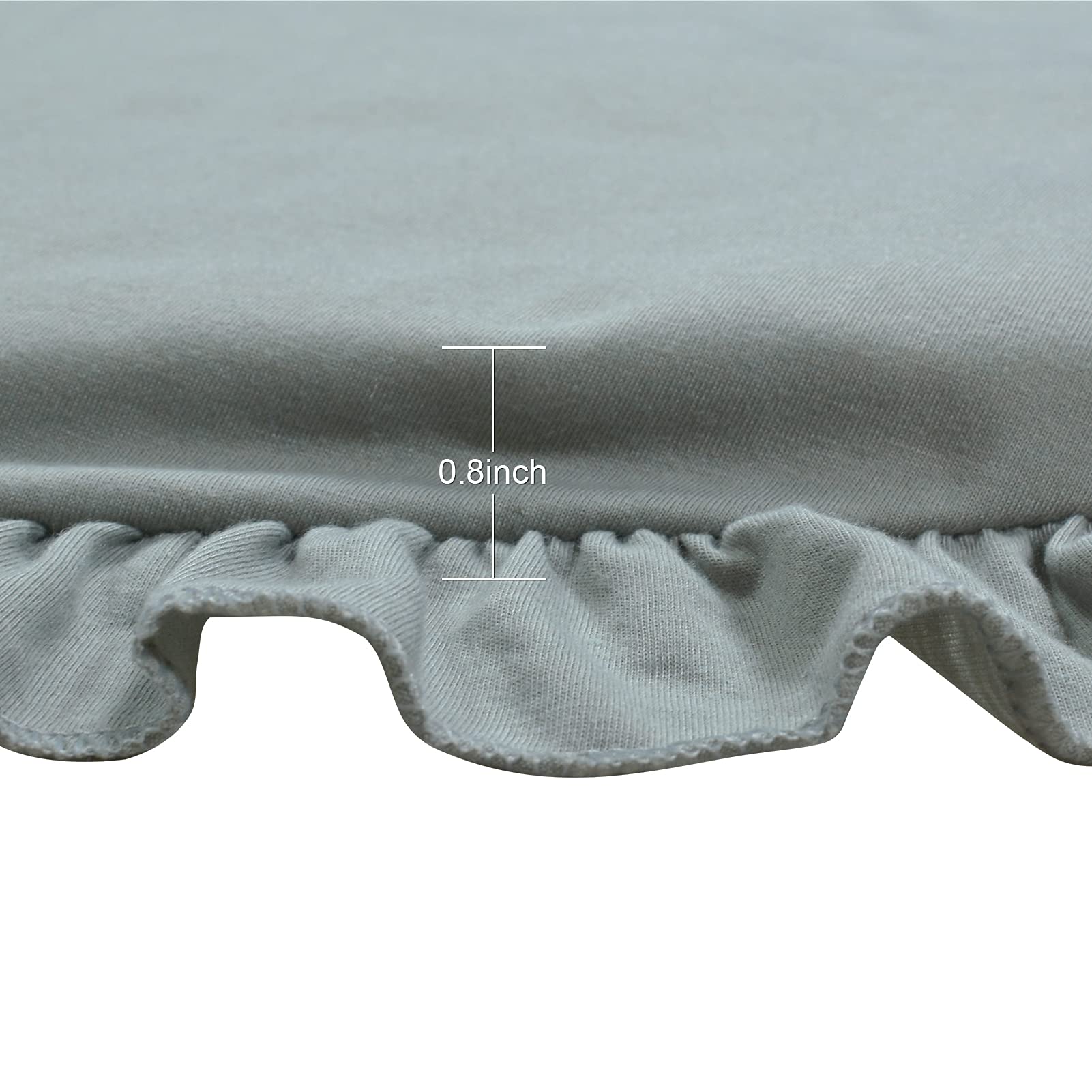 ABREEZE Baby Cotton Play Mat Soft Crawling Mat Detachable Washable Game Blanket Floor Playmats Kids Infant Child Activity Round Rug Home Room Decor,Light Grey