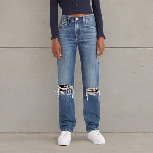 Levi's Women's Low Pro Jeans, Breathe Out - Medium Indigo, 25