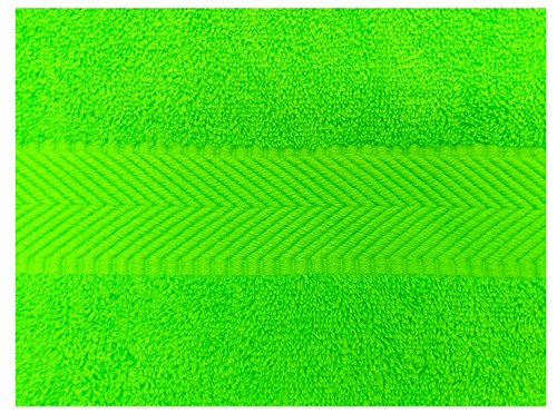 BY LORA Hand Towel 18" x 28" for Gift - Free Embroidered Towels - Embroidered Hand Towels - Lime Green - 2 Pack