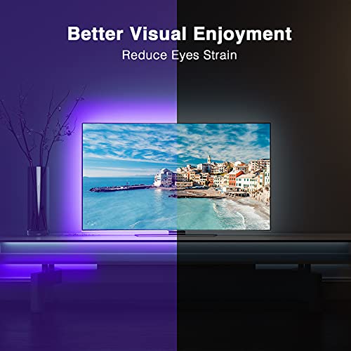 LED Lights for TV 65 Inch, TV LED Backlight, 15ft LED TV Lights for 45-75 Inch, RGB LED Strip Lights with Remote, Bluetooth APP, USB Powered Music Sync TV LED Lights for Bedroom, Gaming Room Decor