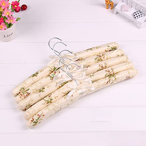 10PCS Clothes Hangers Printed Bow Padded Hanger Thickened Non-Slip Wedding Dress Hanger for Closet or Bedroom