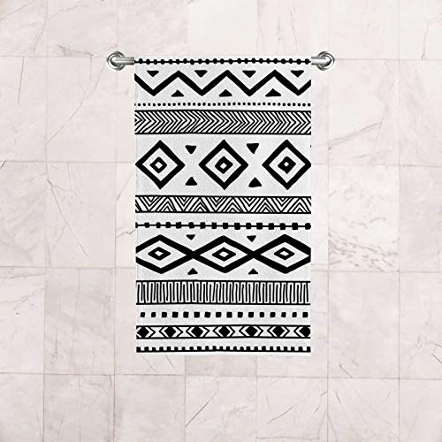 Vantaso Bath Hand Towels Set of 2 Ethnic Boho Style,Soft Absorbent Washcloths Towel for Bathroom Kitchen Hotel Gym Spa