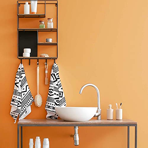 Vantaso Bath Hand Towels Set of 2 Ethnic Boho Style,Soft Absorbent Washcloths Towel for Bathroom Kitchen Hotel Gym Spa