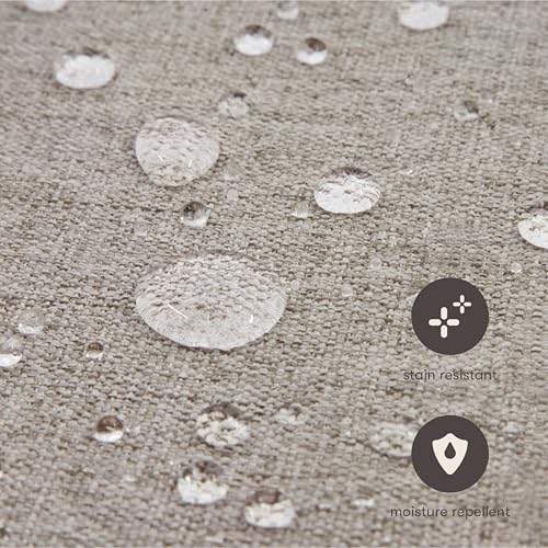 Babyletto Tuba Glider in Performance Grey Eco-Weave with Silver Base, Water Repellent & Stain Resistant, Greenguard Gold and CertiPUR-US Certified