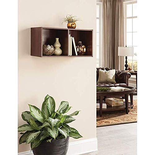 ClosetMaid 102300 Decorative Stackable or Hung-able 2-Cube Cubeicals Closet Organizer Storage, Dark Cherry (2 Pack)