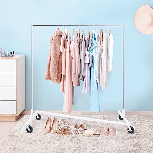 ZenStyle Clothes Rack Z Base Clothing Garment Rack on Wheels Commercial Heavy Duty Rolling Clothing Coat Rack Holder, Holds up to 220 lbs