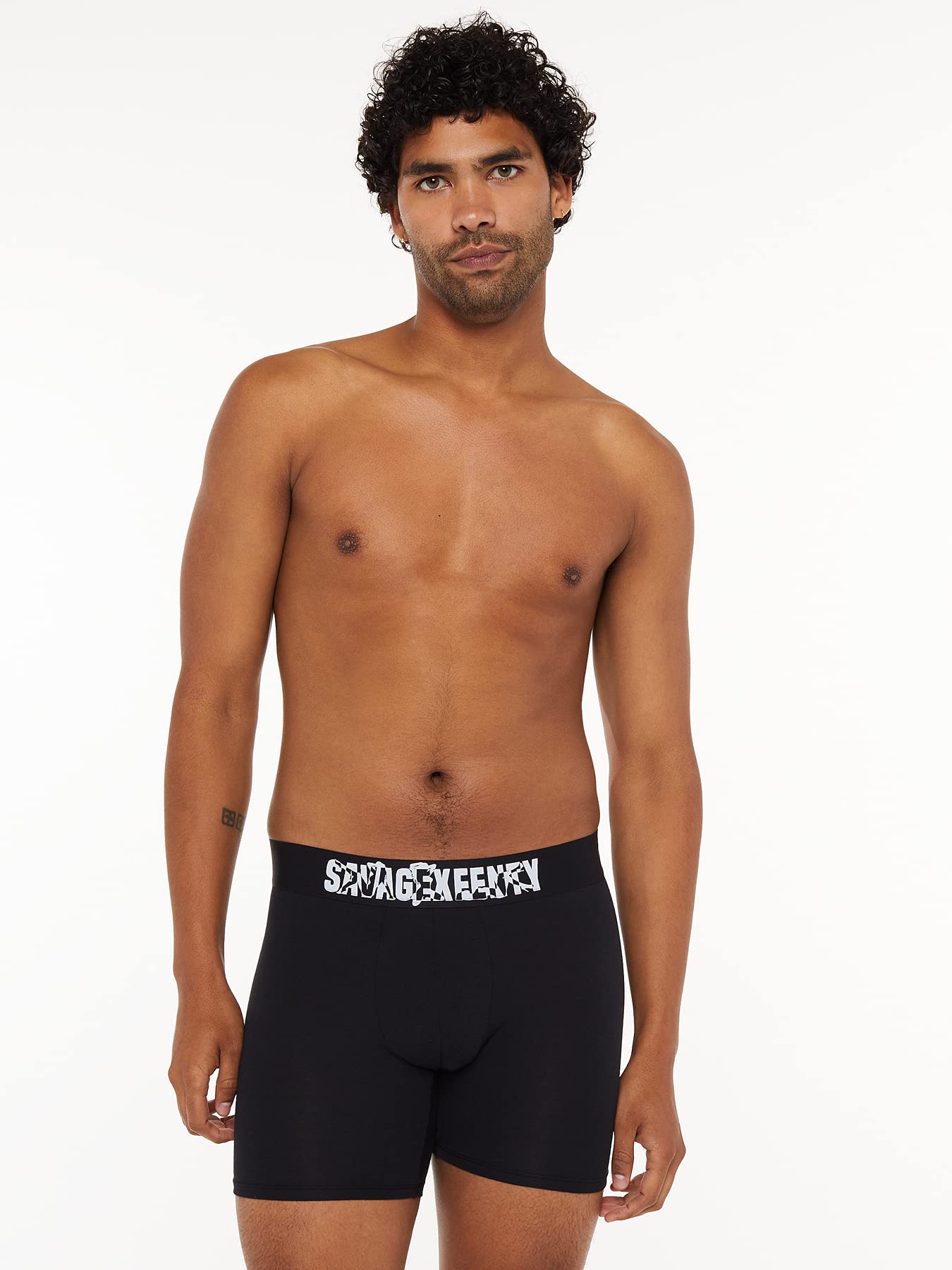 Savage X Fenty, Men's, Savage X Showgirl Boxer Briefs, Caviar, M