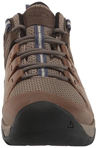KEEN Women's Steens Vent Low Height Breathable Hiking Shoes, Shitake/Crown Blue, 8