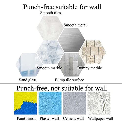 FVRTFT Shower Rack with Towel Rack Bath Caddy Self Adhesive Bath Shelf Without Drilling Wall Mounted Space Aluminum for toilets bathrooms-White_500mm