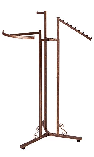 SSWBasics Boutique Cobblestone 3-Way Clothing Rack (Adjustable Arms)