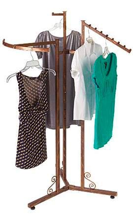 SSWBasics Boutique Cobblestone 3-Way Clothing Rack (Adjustable Arms)