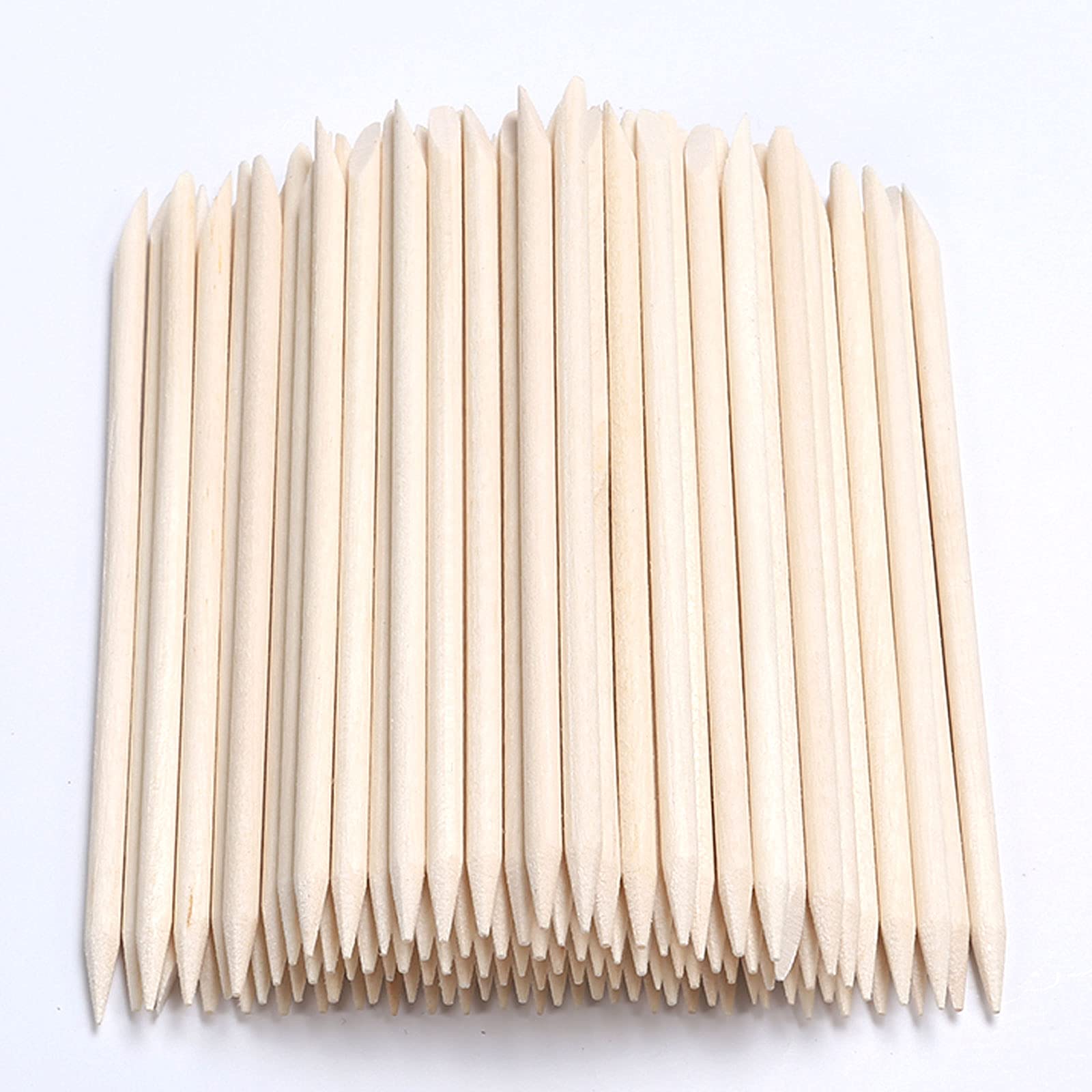 100Pcs Orange Wood Sticks for Nails, HOOMBOOM Double Sided Cuticle Pusher Remover Nail Art Manicure Pedicure Tool for Manicure Pedicure