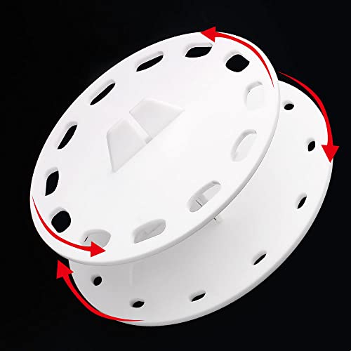 Yoseng 12 Hole Round Shape Drying Rack Storage Display Bracket Shelf Holder,Spinning Storage Caddy for Oval Ink Blending Brushes Blender(White)