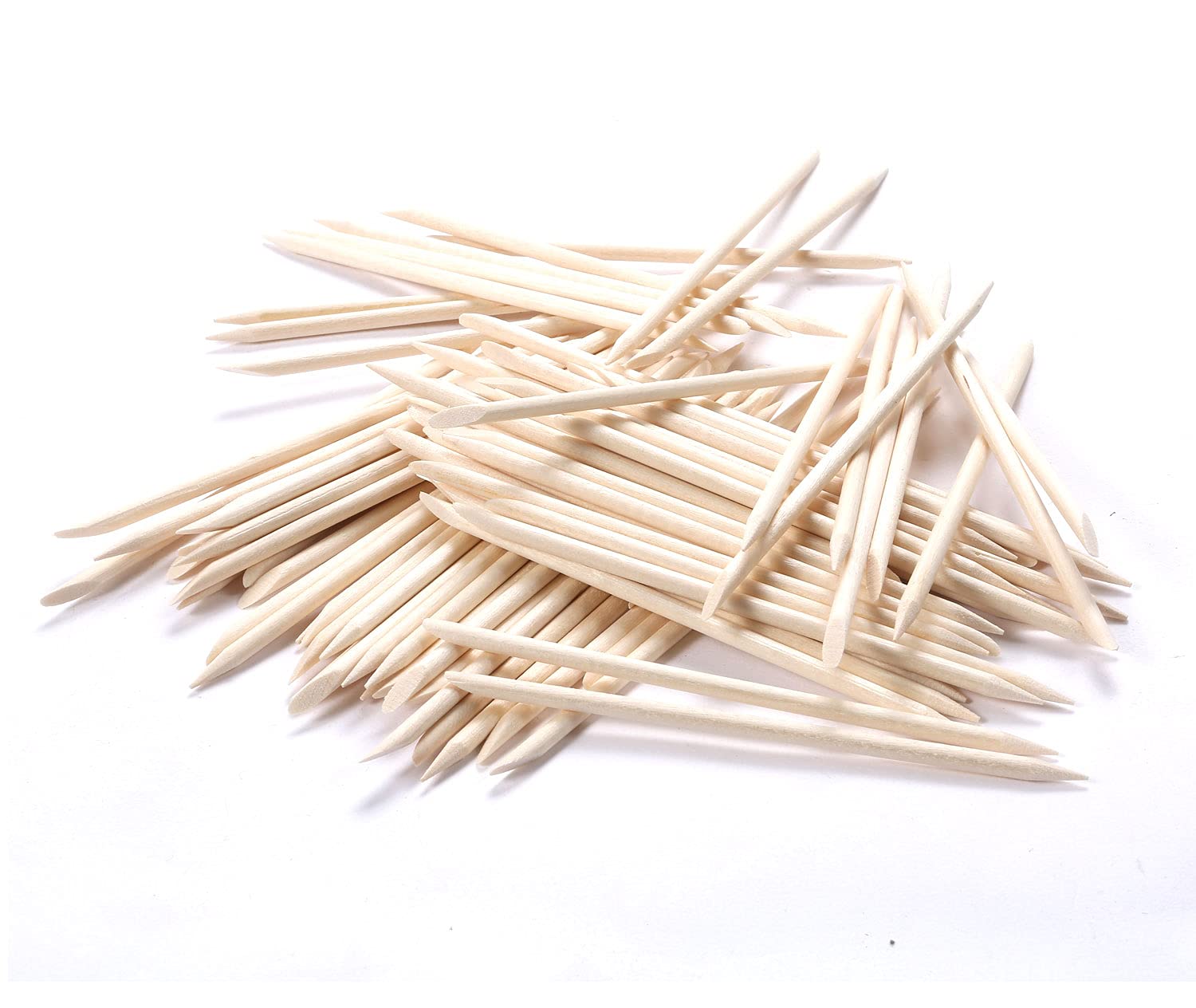 100Pcs Orange Wood Sticks for Nails, HOOMBOOM Double Sided Cuticle Pusher Remover Nail Art Manicure Pedicure Tool for Manicure Pedicure