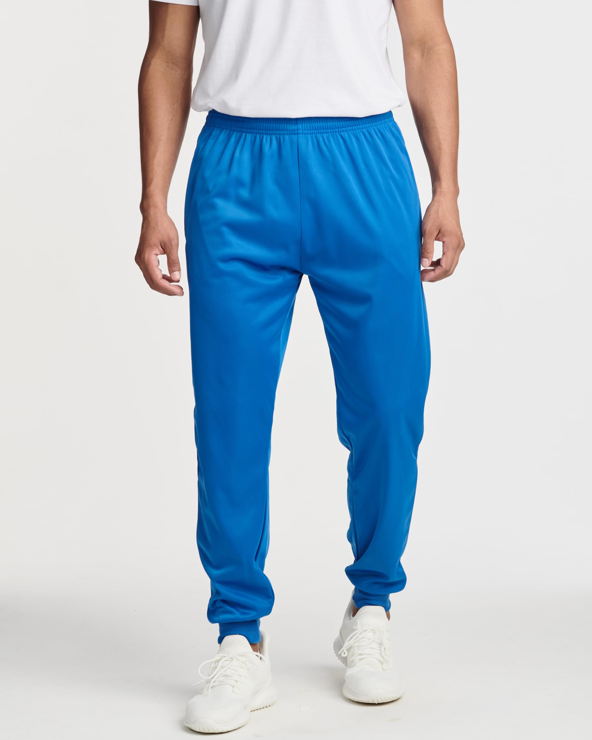 3 Pack: Mens Sweatpants Joggers Sweat Track Pants Warm Soft Active Athletic Workout Gym Apparel Training Fleece Lined Tapered Tricot Sports Running Casual Pockets Cuffed Jogging - Set 7, XL