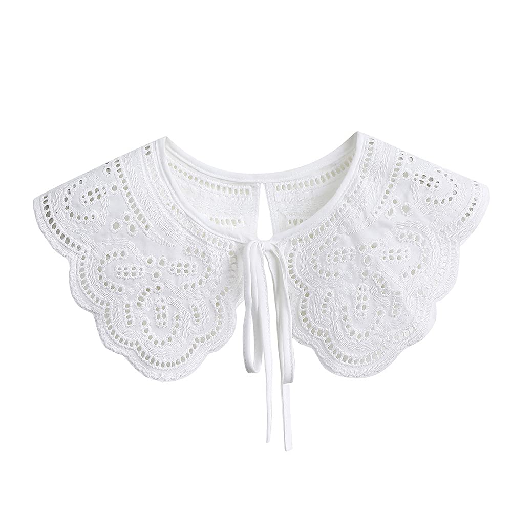 YAKEFJ Casual Decorative False Collar Detachable Dickey Collar Blouse Collar Fake Collar for Women White