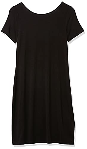 Amazon Essentials Women's Jersey Regular-Fit Ballet-Back t-Shirt Dress (Previously Daily Ritual), Black, Medium