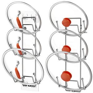 VZINO adhesive sticker for no drilling pot lid organizer or shower caddy - transparent