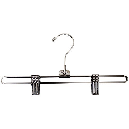 NAHANCO SKT12 12” Commercial Metal Skirt Pant Hanger, Chrome (Pack of 100)